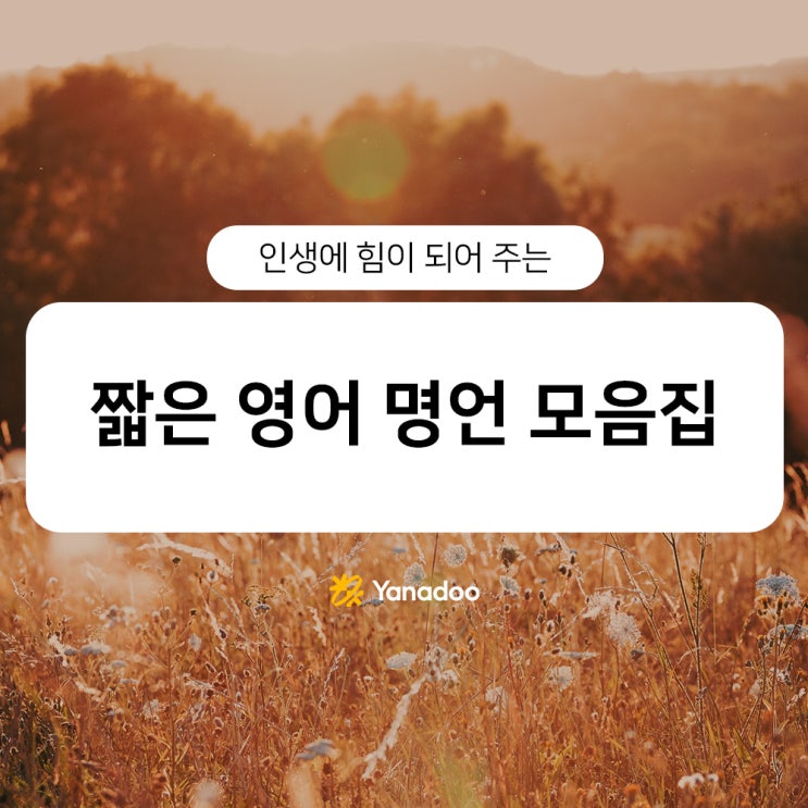 짧은 영어 명언 모음 : 인생에 힘이 되어 주는 글귀 : 네이버 블로그