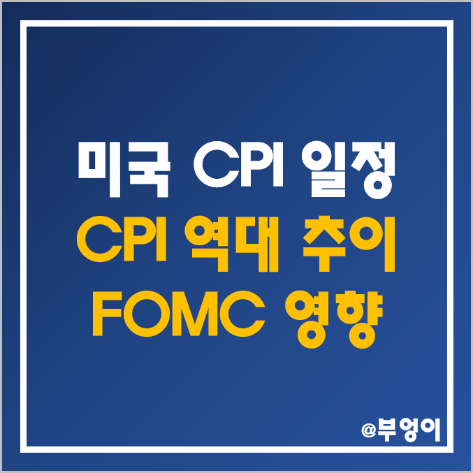 미국 2월 CPI 일정, 소비자물가지수 발표 예상치, 역대 흐름 추이 : 한국 날짜 시간, 3월 FOMC 기준금리 인상 결정 영향 : 네이버 블로그
