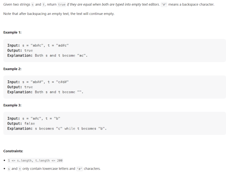 JAVA_Backspace String Compare_LeetCode 844 : 네이버 블로그