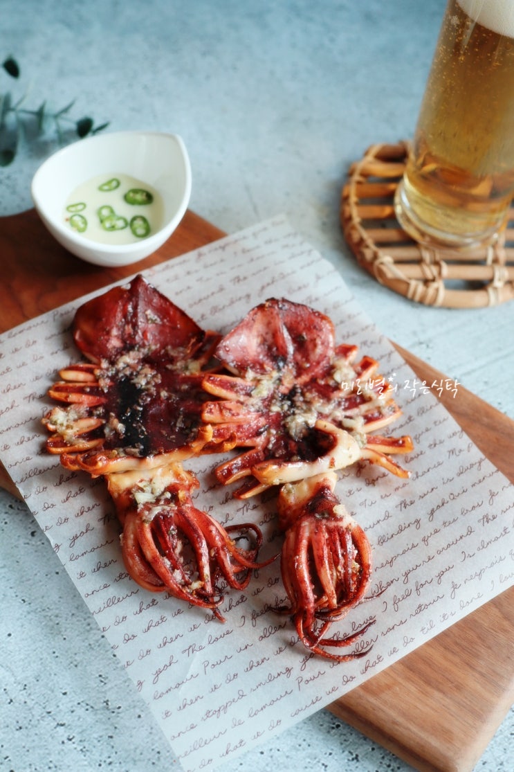 버터구이오징어 맛나게 반건조오징어굽기 반건조오징어 버터구이 요리 에어프라이어 네이버 블로그
