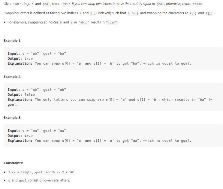 JAVA_Buddy Strings_LeetCode 859 : 네이버 블로그