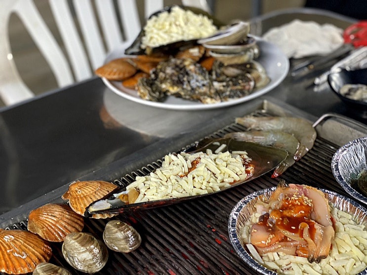 사천삼천포 맛집 해수욕장에서 조개구이와 치킨을 동시에 사천 천전휴게실” 네이버 블로그
