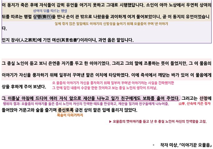 2024 수특 문학 2부 적용학습 고전시 1강 고전 산문 01 이야기꾼 오물음 이야기 주머니 서초국어논술 네이버 블로그