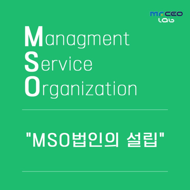 MSO법인설립 MSO운영 어떻게 해야될까요 : 네이버 블로그