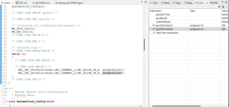 STM32F4 DAC 예제 Code : 네이버 블로그