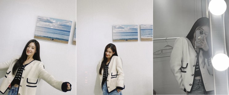 정채연 자켓 옷 사복패션 인스타그램 And 화보 온앤온 여자 봄 하객룩 네이버 블로그