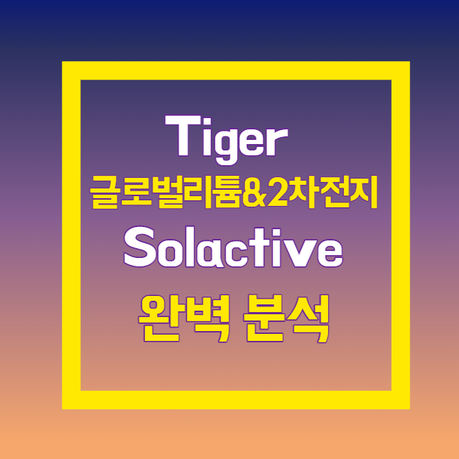 TIGER 글로벌리튬&2차전지SOLACTIVE ETF 분석 : 네이버 블로그