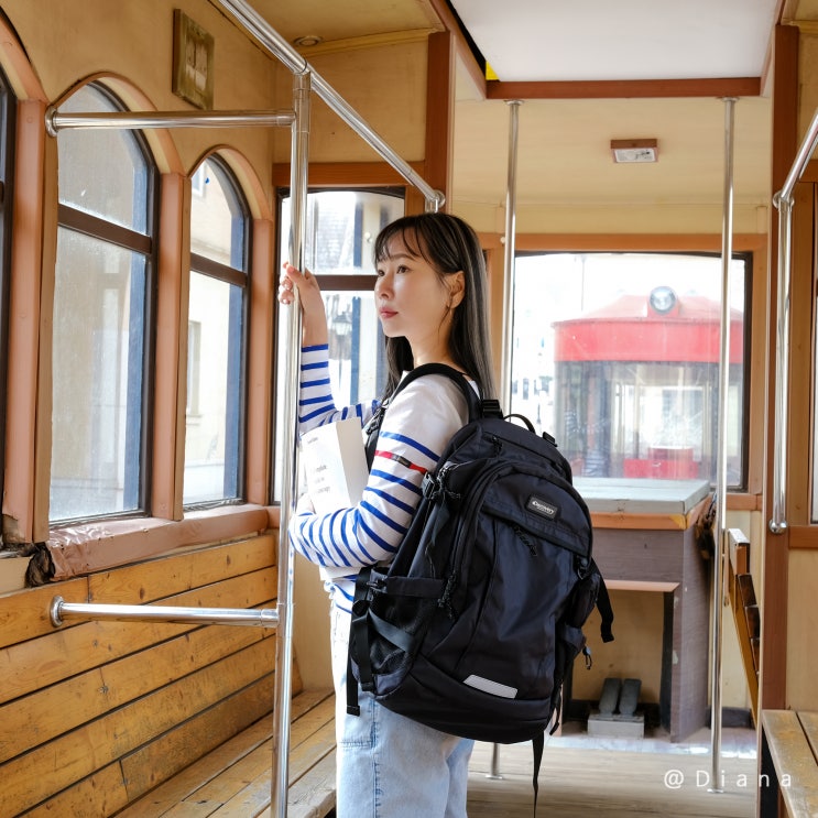 캐주얼 여행 가방 추천 디스커버리 오레곤 백팩 봄 여행룩 네이버 블로그