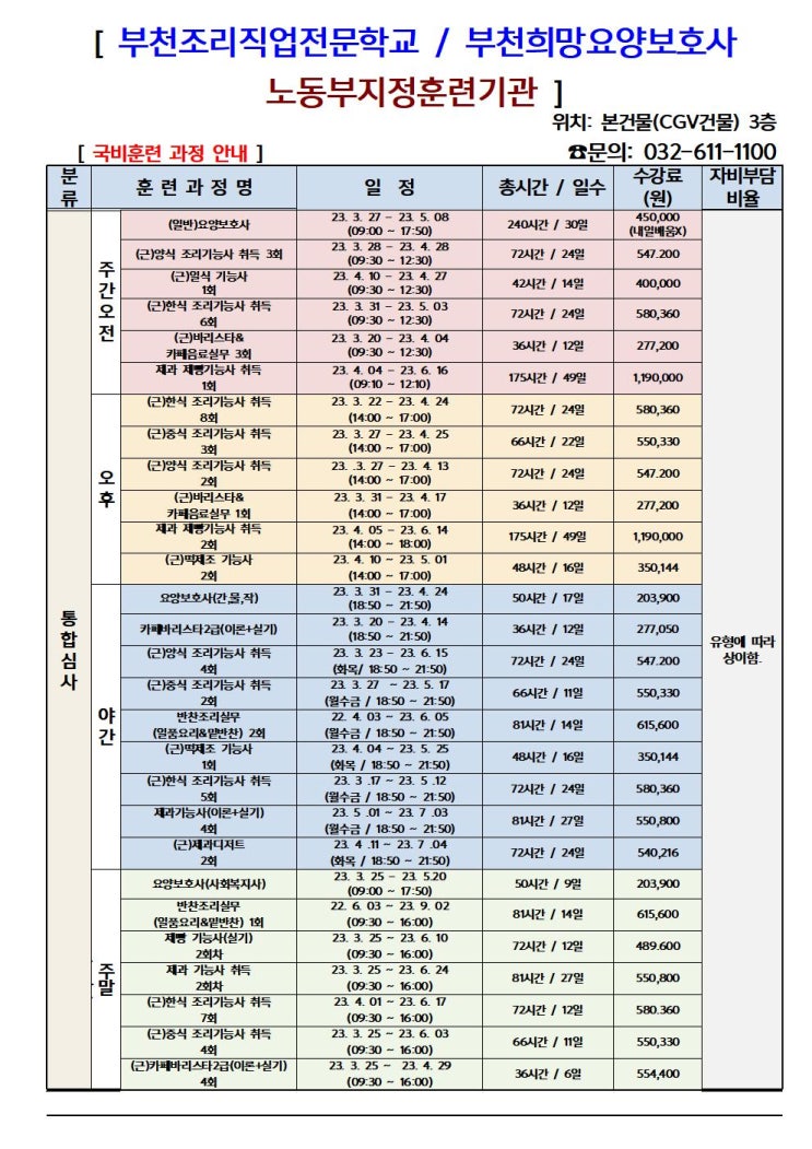 부천조리직업전문학교 바리스타 교육과정 알아보기 네이버 블로그