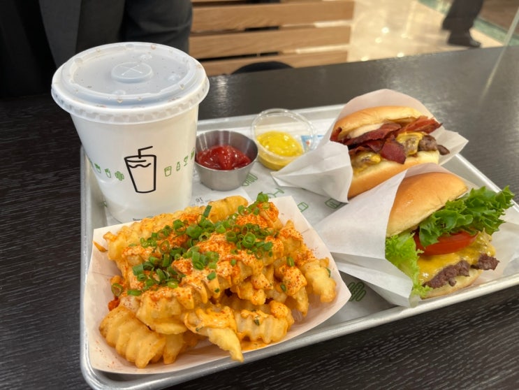 잠실 맛집 간단하게 한끼 식사로 좋은 햄버거 쉐이크쉑 네이버 블로그