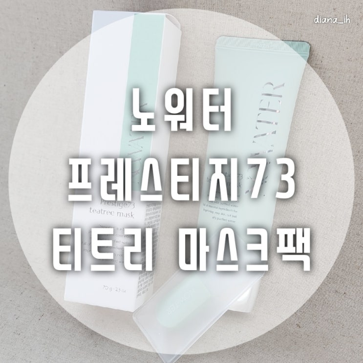 넘 간편한 피부 관리 편하고 효과좋은 모공팩 추천노워터 프레스티지73 티트리마스크팩 리뷰 네이버 블로그