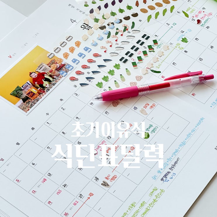 아기 초기이유식 시작 시기 이유식달력으로 식단표 만들기 네이버 블로그