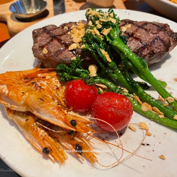 김포 현대프리미엄아울렛 맛집 아웃백스테이크하우스 김포점 슈림프 아라비아따 네이버 블로그