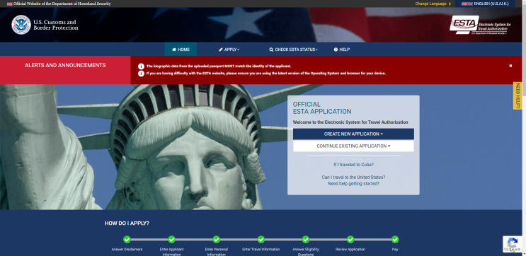 미국 여행 ESTA | 미국 비자 발급 방법, 가격, ESTA 신청 : 네이버 블로그