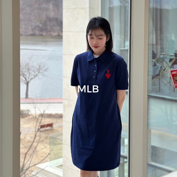 여성 원피스 Mlb 카라티셔츠 하트원피스로 반팔 봄코디 시밀러룩완성 네이버 블로그