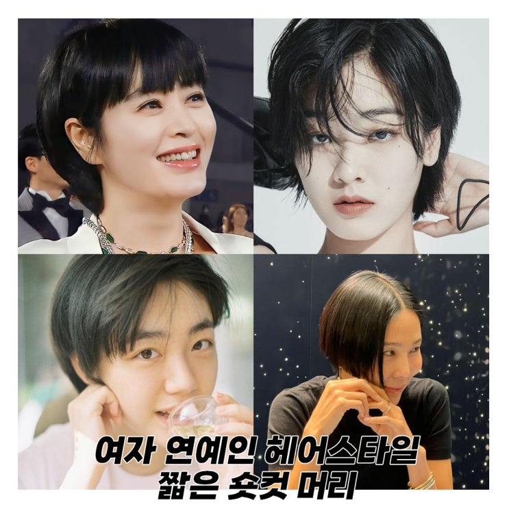 매력적인 여자 짧은 숏컷머리 헤어스타일 모음 김나영김혜수소주연마현이 네이버 블로그