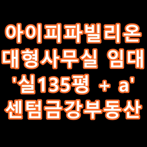 해운대 센텀시티 사무실 임대아이피파빌리온 실135평 한 층 단독독채사용 가능한 대기업중소기업기업계열 부산지사프렌차이즈