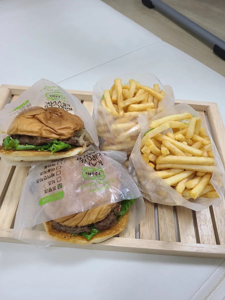 프랭크버거 신창점 배달리뷰 내돈내산 내돈내먹후기 네이버 블로그