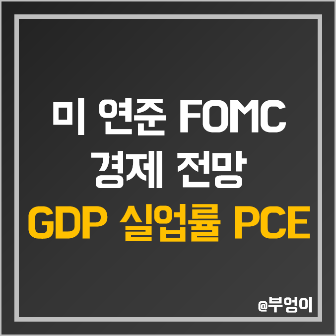 미국 GDP, 실업률, 개인소비지출 물가지수 PCE 예상 (ft. 연준 FOMC 경제 전망 및 점도표 뜻) : 네이버 블로그