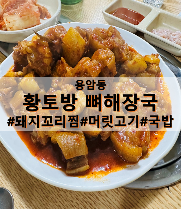 청주 용암동 돼지꼬리찜 맛집 황토방 뼈해장국 서비스 2빠2 네이버 블로그
