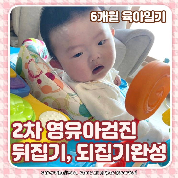 육아일기 6개월 아기 발달 아기 성장 보고서 2차 영유아 검진 180일 수유량 이유식 시작 6개월 장난감 놀이