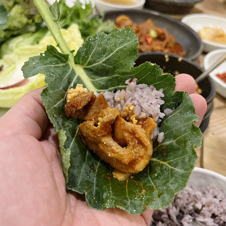 광명 맛집 매화쌈밥 광명점 제육볶음과 쌈야채가 무한리필인 우렁된장과 같이 먹는 가족식사에 좋은 밤일마을 우렁쌈밥 맛집