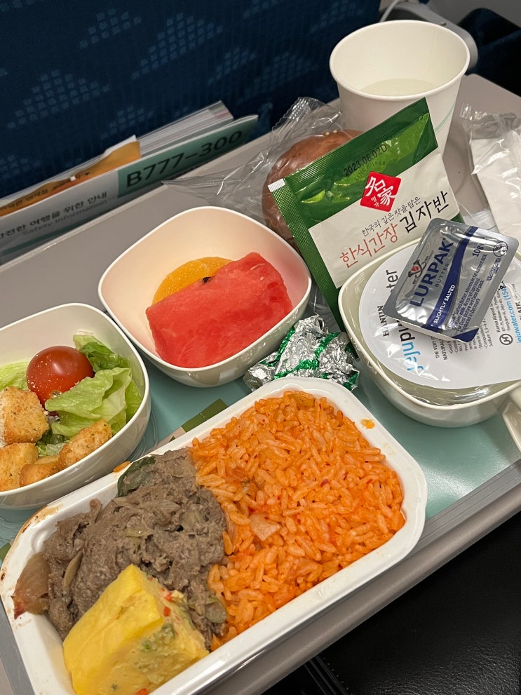 대한항공 파리 항공권 KE901 , KE902 좌석 / 기내식 : 네이버 블로그