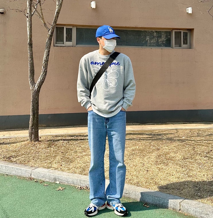 아모프레 조세호 맨투맨 남자봄코디 커플티로도 굿 네이버 블로그