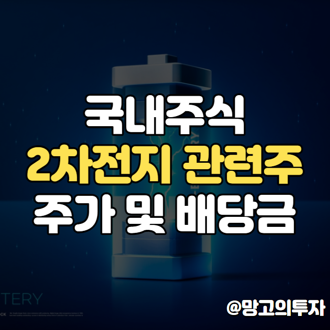 국내주식 2차전지 관련주 에코프로비엠 에코프로 엘앤에프 포스코케미칼 Lg에너지솔루션 주가 및 배당수익률배당금 시가총액
