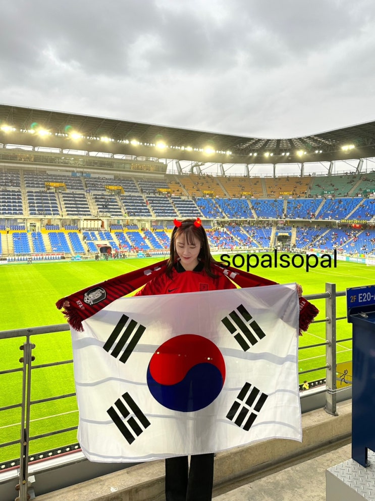 축구 직관 대한민국 Vs 콜롬비아 A매치 친선경기 문수월드컵경기장 2등석a E21구역 2층시야 축구 국대 유니폼