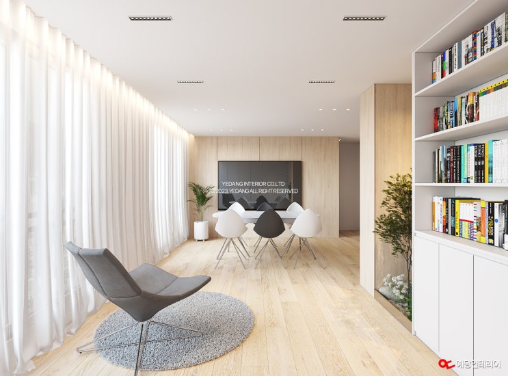 인천 계양 인테리어 나무의 따뜻함을 담은 우드 인테리어, 플랜테리어 계양구 코아루 센트럴파크 아파트 디자인 시안 : 네이버 블로그