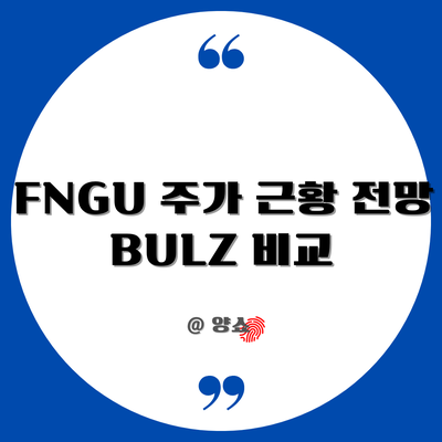 FNGU 주가 근황과 전망, BULZ 비교 : 네이버 블로그