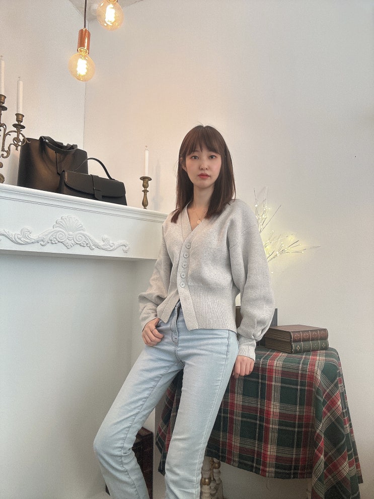 여성 캐시미어 가디건 니주르(knizure) 브이넥 여성 니트가디건 후기 : 네이버 블로그