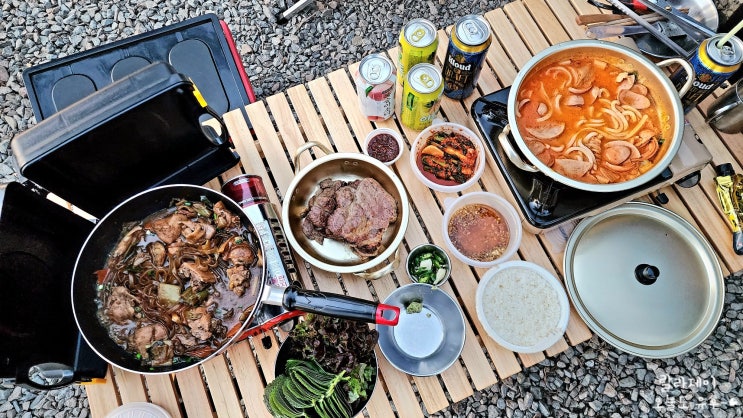 캠핑밀키트 추천 청정원 호밍스 부대찌개 And 간장양념찜닭 간단한 저녁메뉴 네이버 블로그
