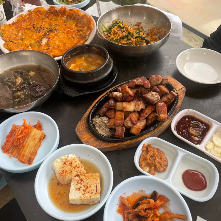 수원 광교산 맛집 광교헌농원 돼지바베큐 김치전 보리밥 네이버 블로그