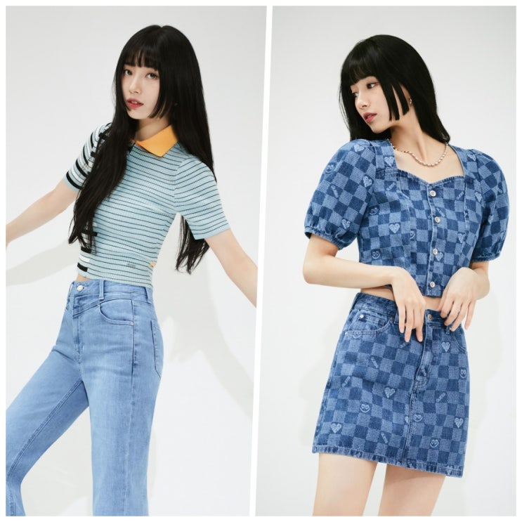 게스guess X 수지 23 Summer 화보 패션 여자 여름 코디 아이템 반팔 니트 게스 청바지 네이버 블로그