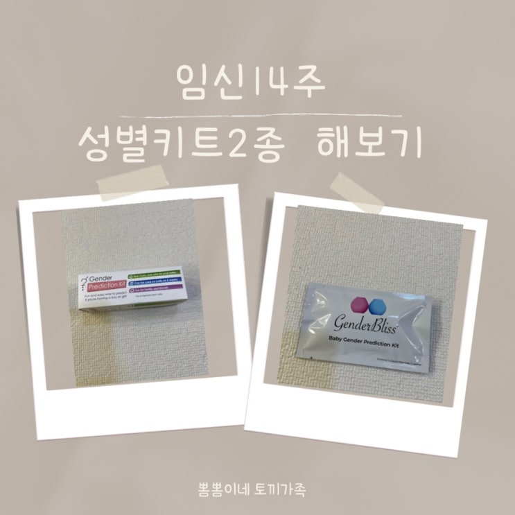 임신14주/성별예측키트 해보기(Gender prediction kit,Gender Bliss)/성별 알아보기 : 네이버 블로그