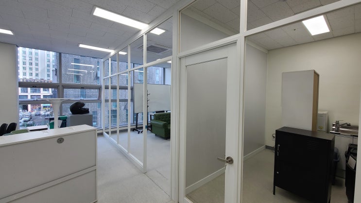 영등포 칸막이 공사 사무실 유리 칸막이 시공 리뷰 : 네이버 블로그