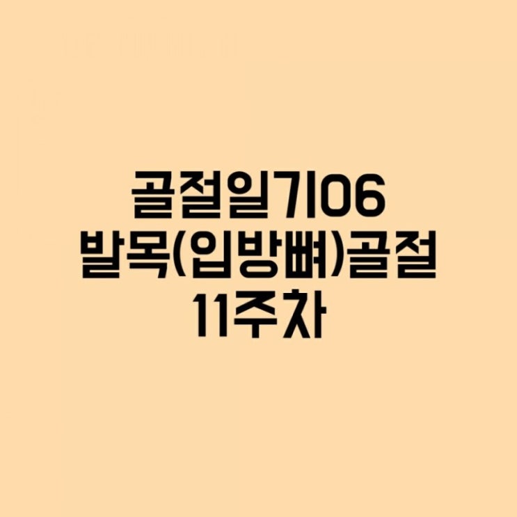 골절일기06 입방뼈골절 11주차 아플 때 약 먹고 파스 붙여요🤤😢20200821 네이버 블로그