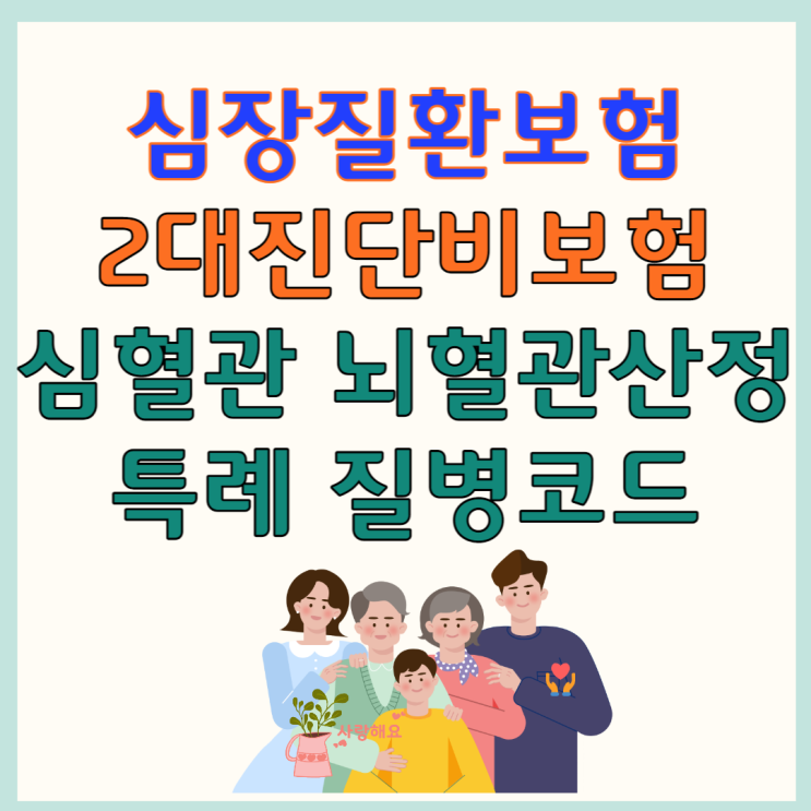 심장질환보험 2대진단비보험 심혈관 뇌혈관산정특례 질병코드확인 후 설계하세요 네이버 블로그