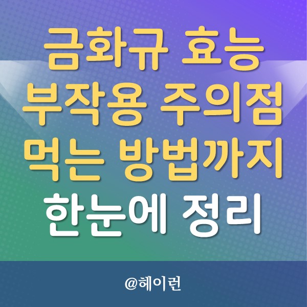 금화규 금화규꽃차 효능 부작용 먹는법 총정리 네이버 블로그