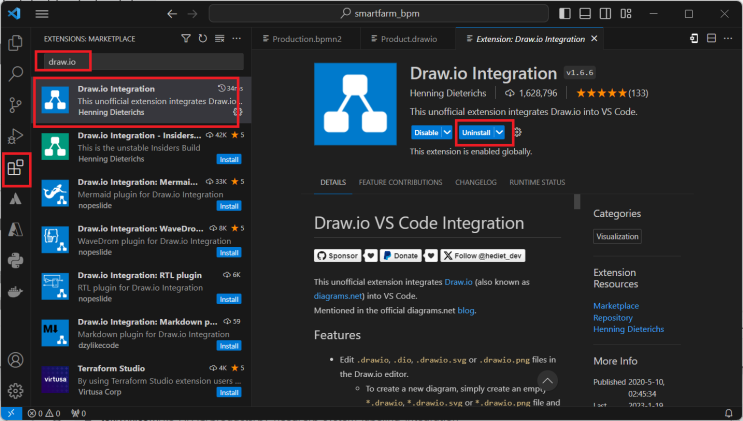 Visual Studio Code 프로젝트에서 UML 사용하기 - Draw.io : 네이버 블로그
