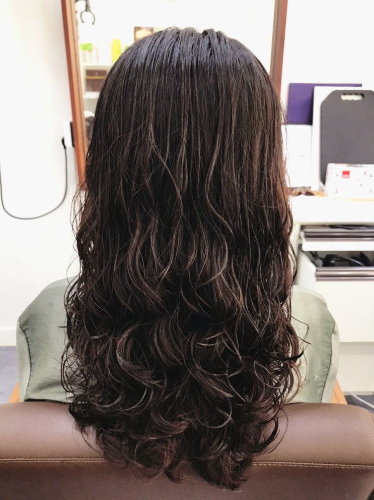 롱레이어드커트 손상모 일반파마에서 탄력있는 셋팅파마로 청주셋팅펌잘하는미용실 에스에스헤어 네이버 블로그