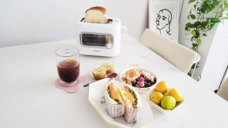 위즈웰 보이는 토스트기 TA8200 브런치 즐기기 : 네이버 블로그