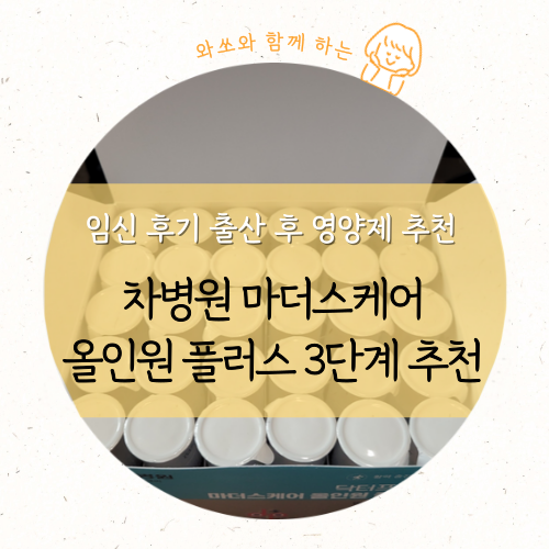 임신 후기 출산 후 비타민d 영양제 차병원 마더스케어 3단계 추천 네이버 블로그