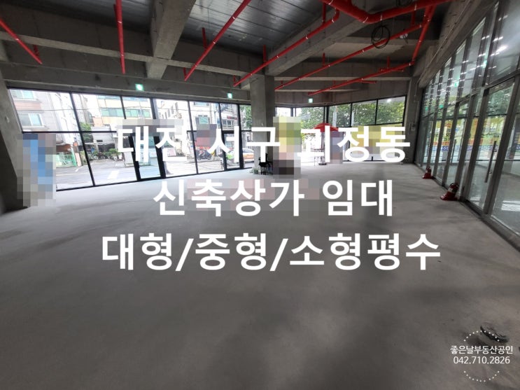 〔괴정동 숭어리샘인근 상가임대〕대전 서구 괴정동 신축상가 및 사무실 임대 대형평수 스크린골프 피트니스 필라테스 골프연습장