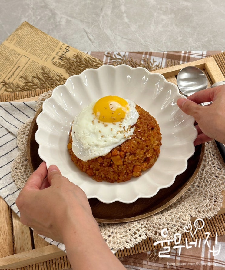백종원 깍두기볶음밥 레시피 스팸김치볶음밥 햄 김치볶음밥 깍두기요리 네이버 블로그