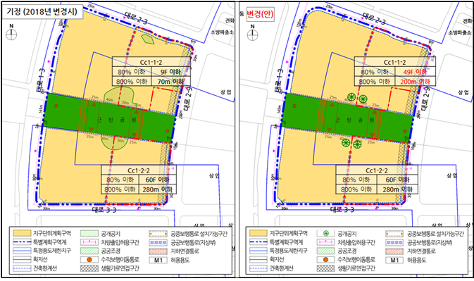 화성동탄1택지개발지구 도시관리계획지구단위계획 및 특별계획구역 세부개발계획 결정변경안 주민 재열람ㆍ공고 주민의견