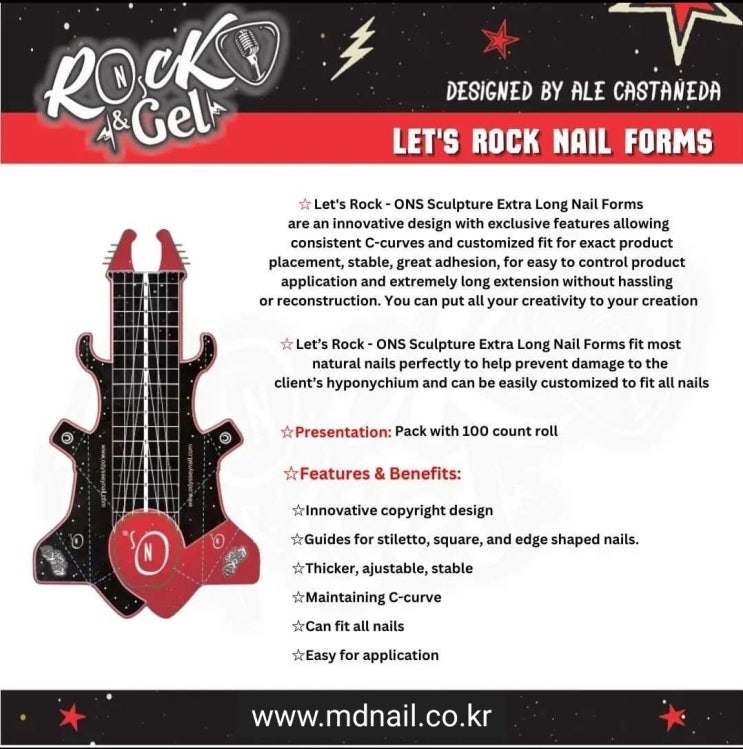 ONS 렛츠락 스컬프처 엑스트라 롱 네일 폼 - Let's Rock Odyssey Nail Systems Sculpture ...