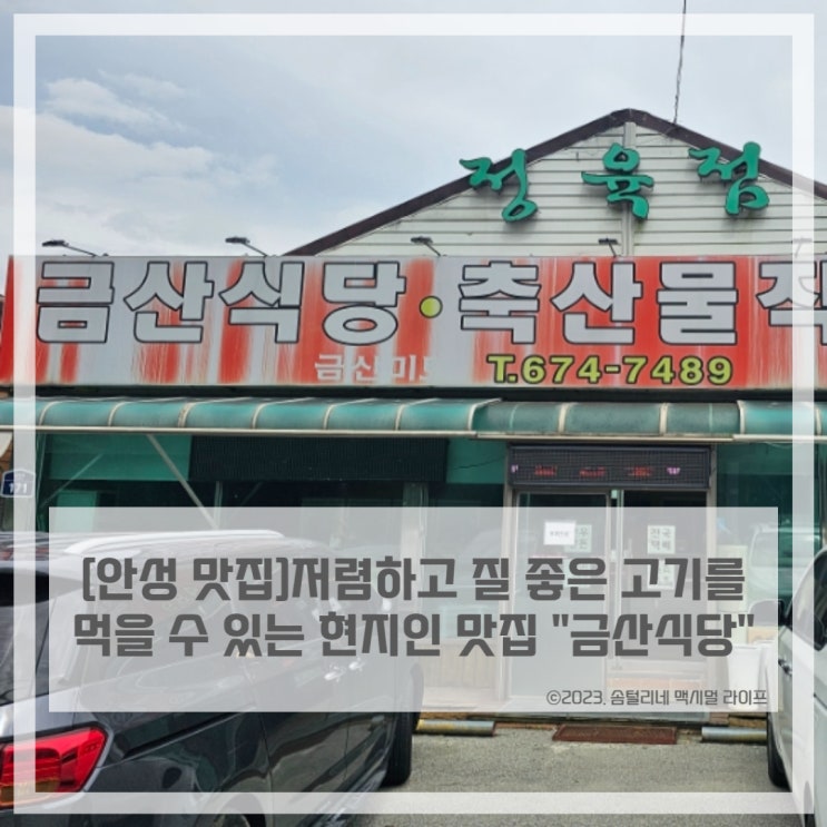 안성 맛집 저렴하고 질 좋은 고기를 먹을 수 있는 현지인 맛집 금산식당 네이버 블로그